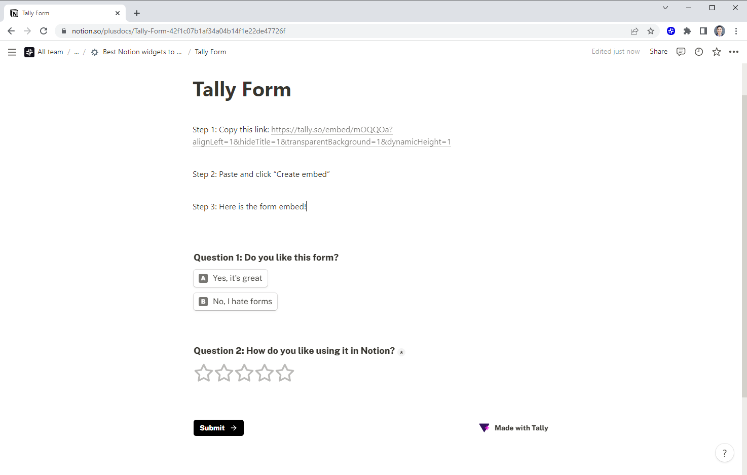 widgets for Notion | Plus